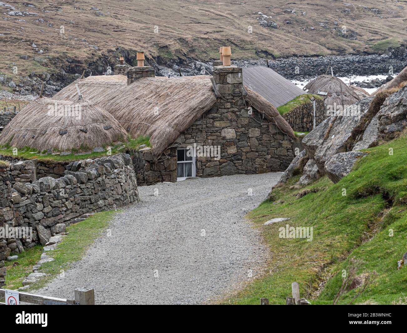 Gearrannan Blackhouse Village, Carloway, Isle of Lewis, outer Hebrides ...
