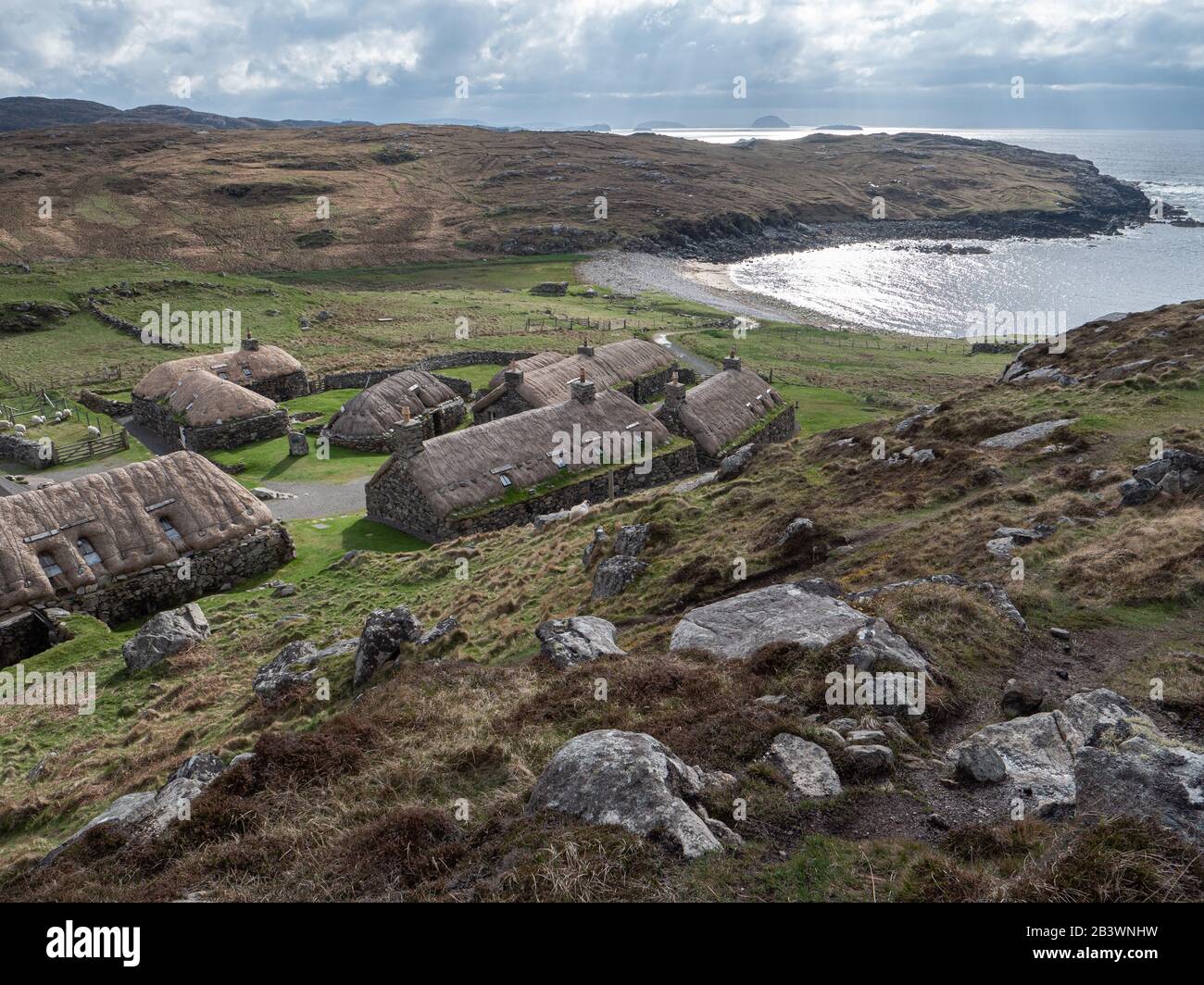 Gearrannan Blackhouse Village, Carloway, Isle of Lewis, outer Hebrides ...
