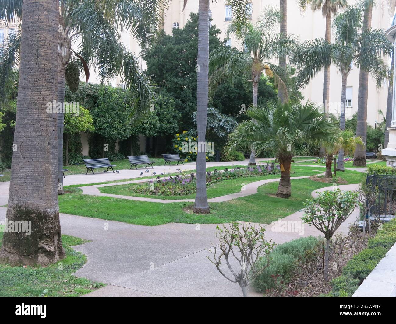 Landscaped grounds at the Musee Massena, a late 19th century mansion ...
