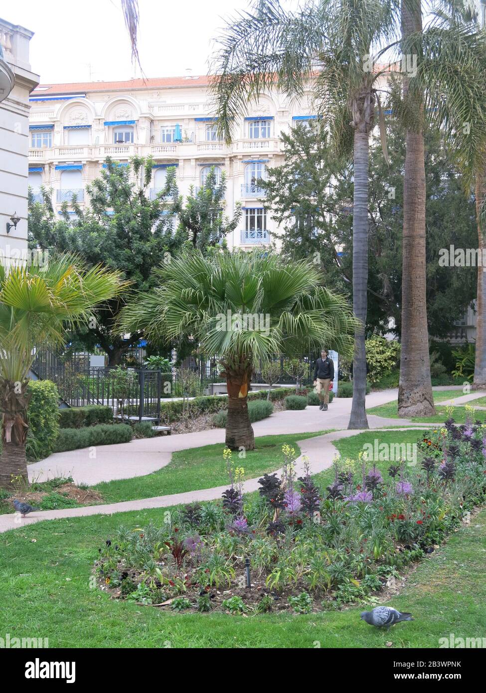 Landscaped grounds at the Musee Massena, a late 19th century mansion ...