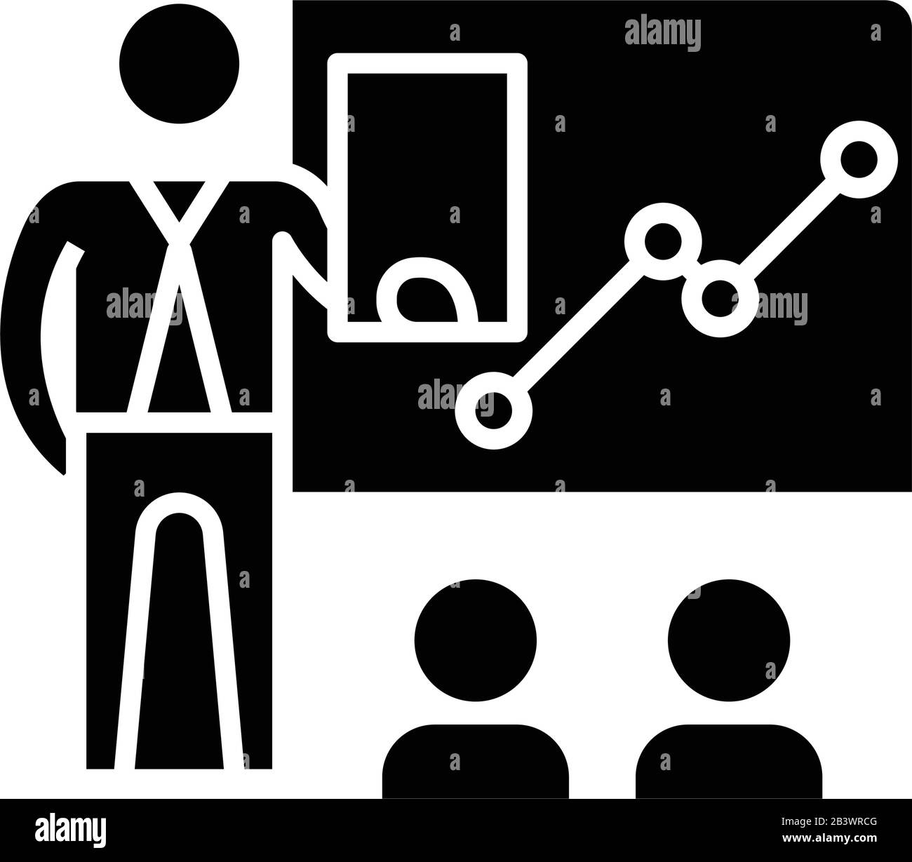 Team coaching black icon, concept illustration, vector flat symbol ...