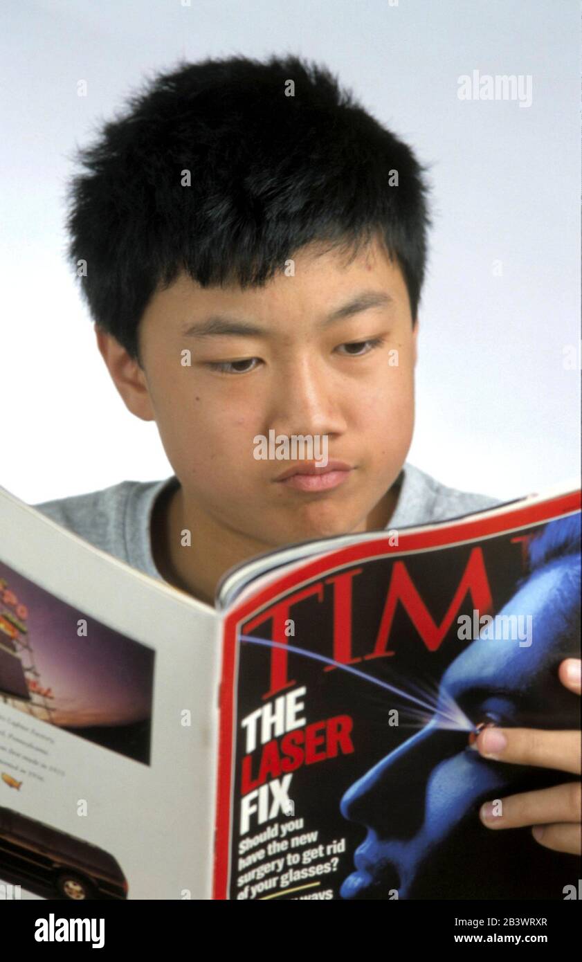 Austin Texas USA: Studio portrait of eighth-grade Asian-American boy ...