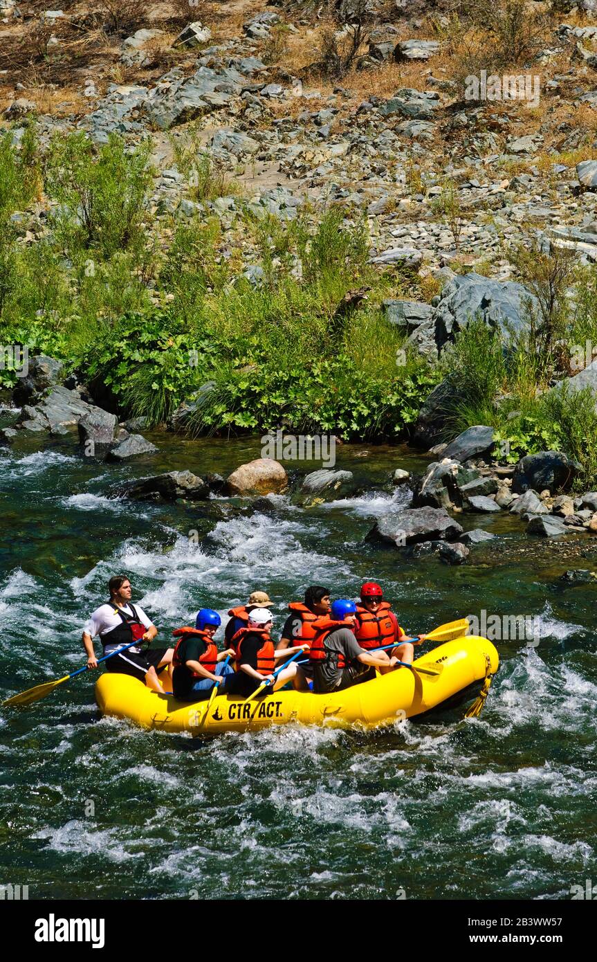 Rafting on the South Fork of the Trinity River California Stock Photo ...