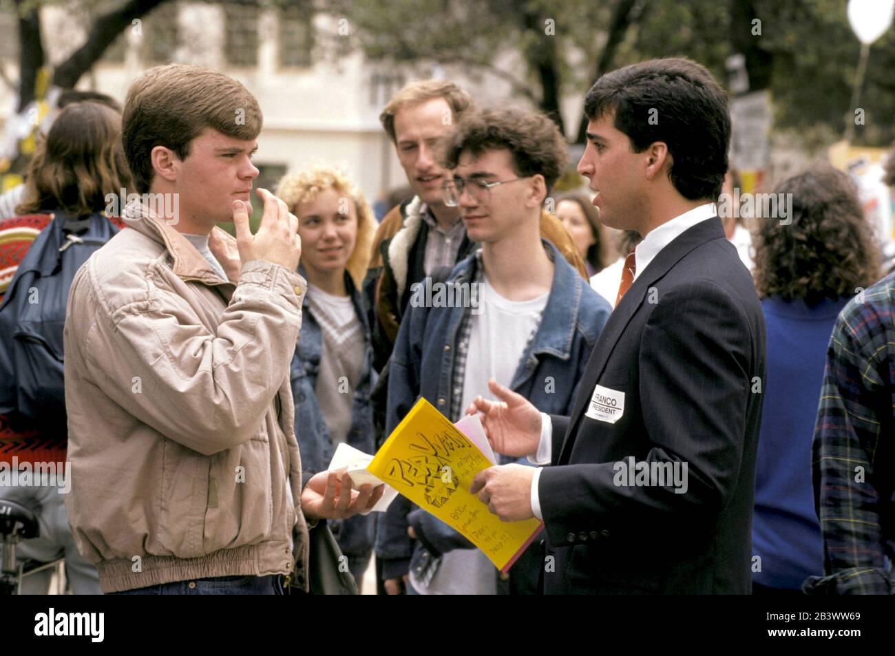 Austin, Texas USA: Male college student wearing suit and tie ...
