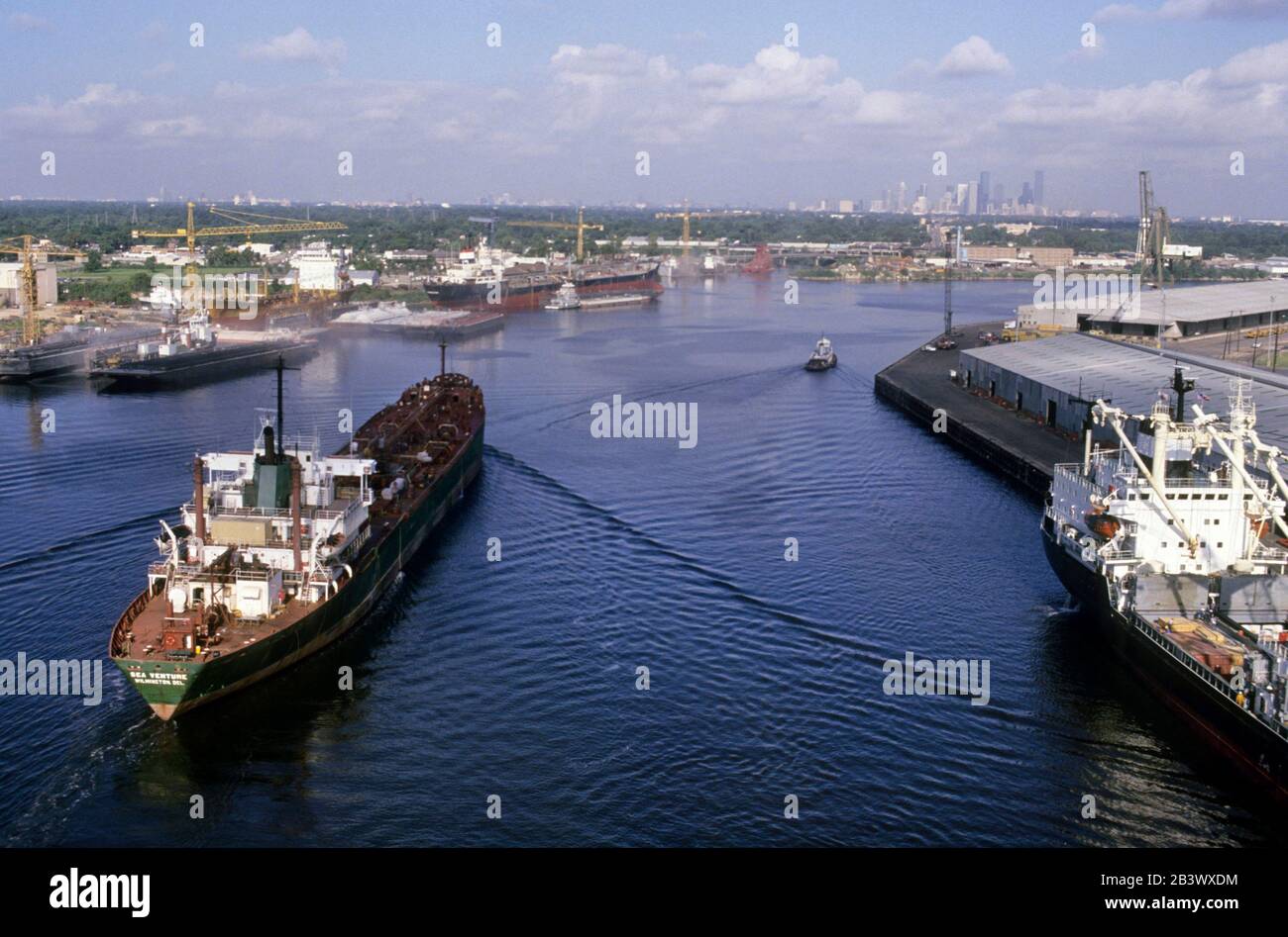 Houston, Texas USA: Port of Houston Ship Channel. ©Bob Daemmrich Stock ...
