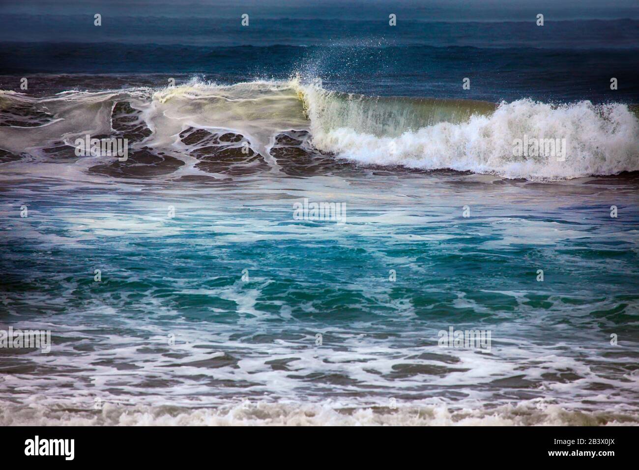 Ocean waves throughout at storm. Indian ocean. Bali. Indonesia Stock ...