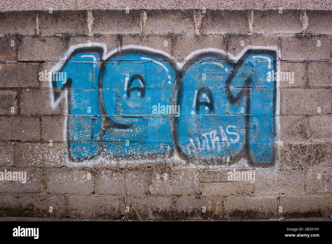 Port Talbot Town wall art at Victoria Road, Port Talbot Stock Photo - Alamy