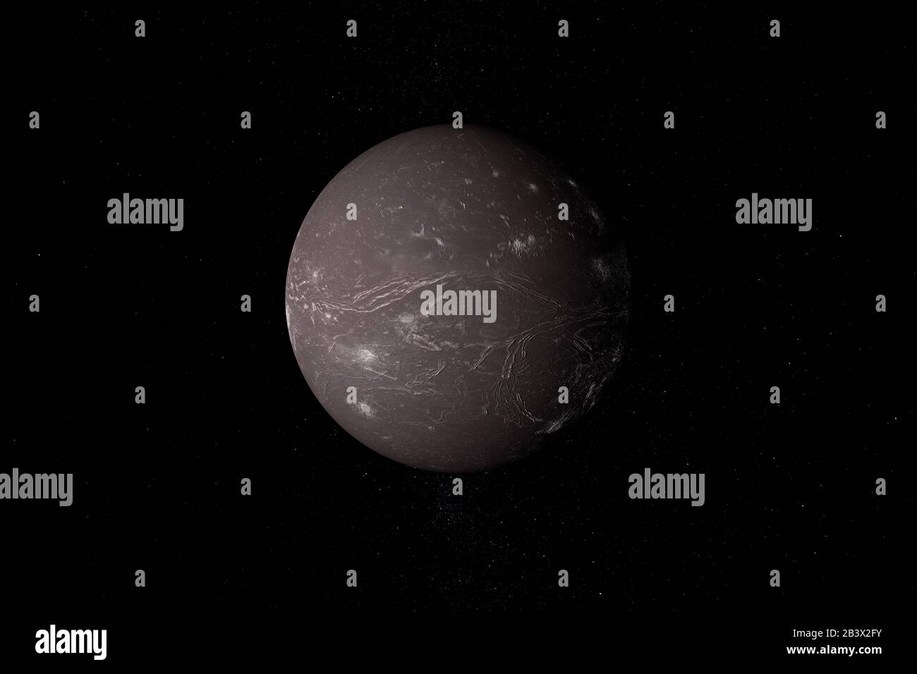 Ariel, Uranus moon, in the outer space. 3d render Stock Photo - Alamy