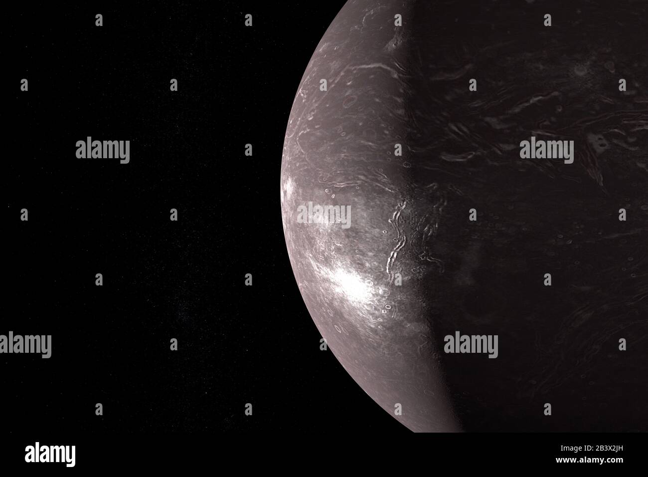 Satellite Ariel or Uranus I in the outer space. 3d render Stock Photo ...