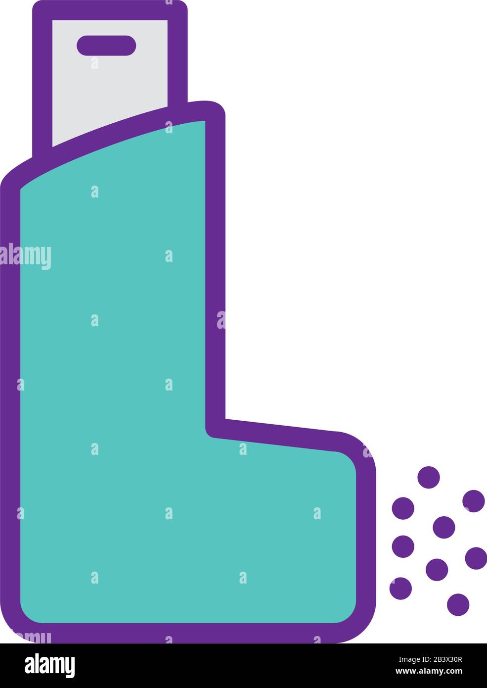 Isolated inhaler line and fill style icon vector design Stock Vector ...