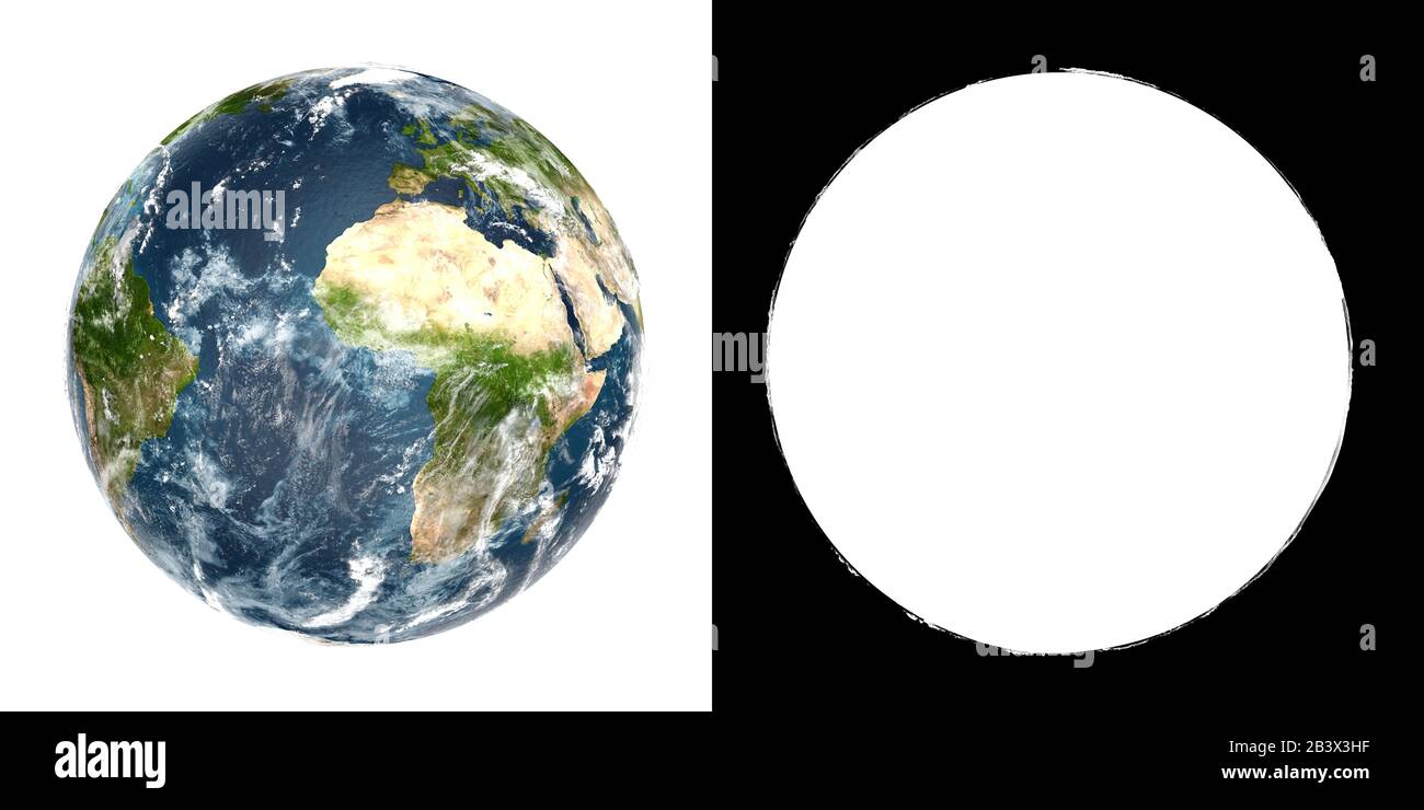 Earth planet high resolution 3D rendering with alpha Stock Photo - Alamy