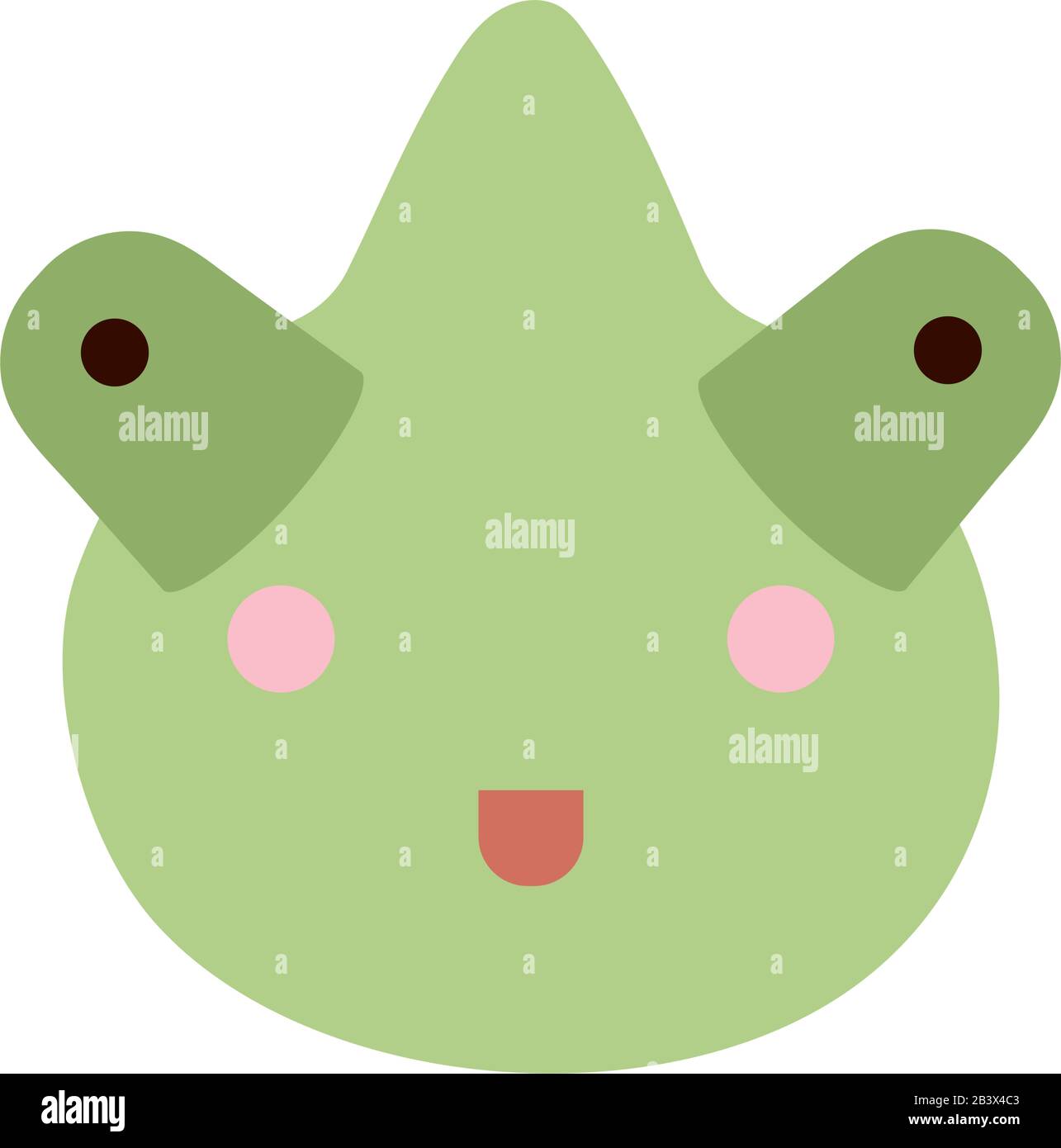 Cute chameleon cartoon flat style icon vector design Stock Vector Image ...