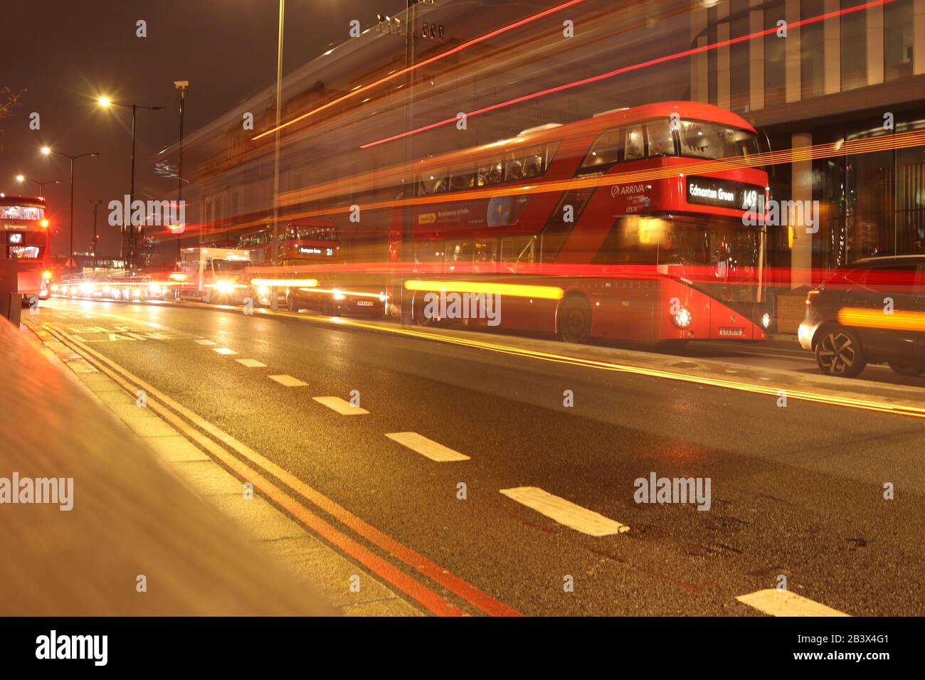 149 to Edmonton Green bus at London Bridge, Central London Stock Photo ...