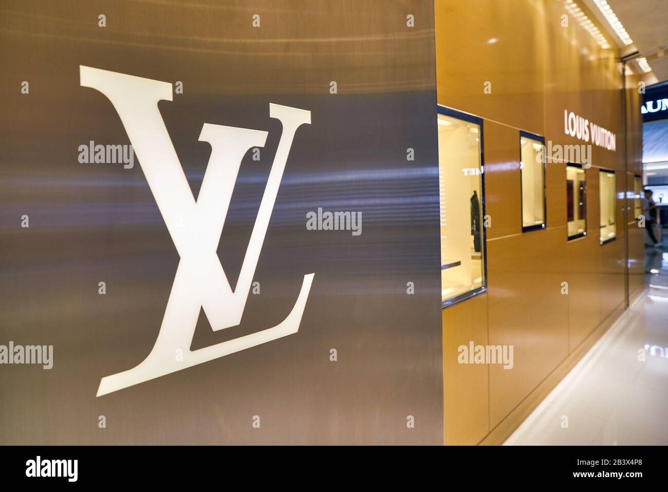 HONG KONG, CHINA - CIRCA JANUARY, 2019: Louis Vuitton sign seen in ...