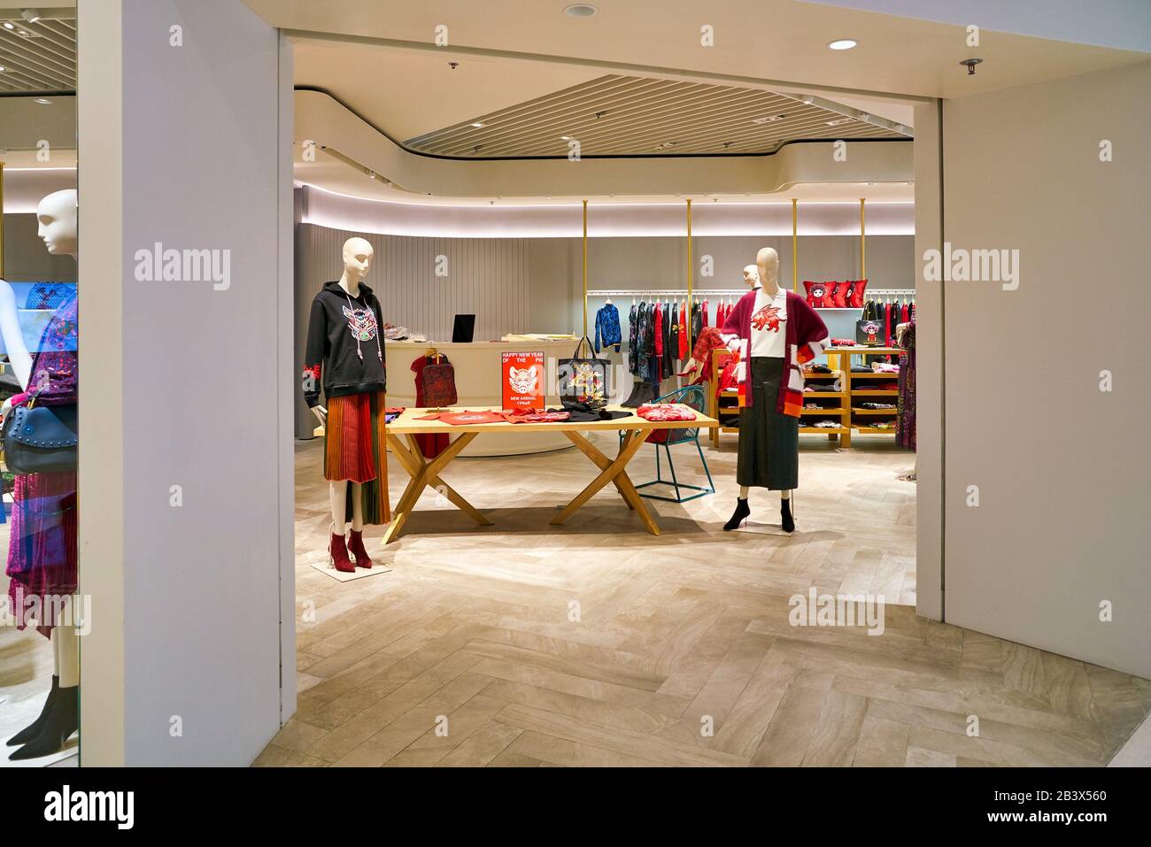 HONG KONG, CHINA - CIRCA JANUARY, 2019: entrance to Vivienne Tam store ...