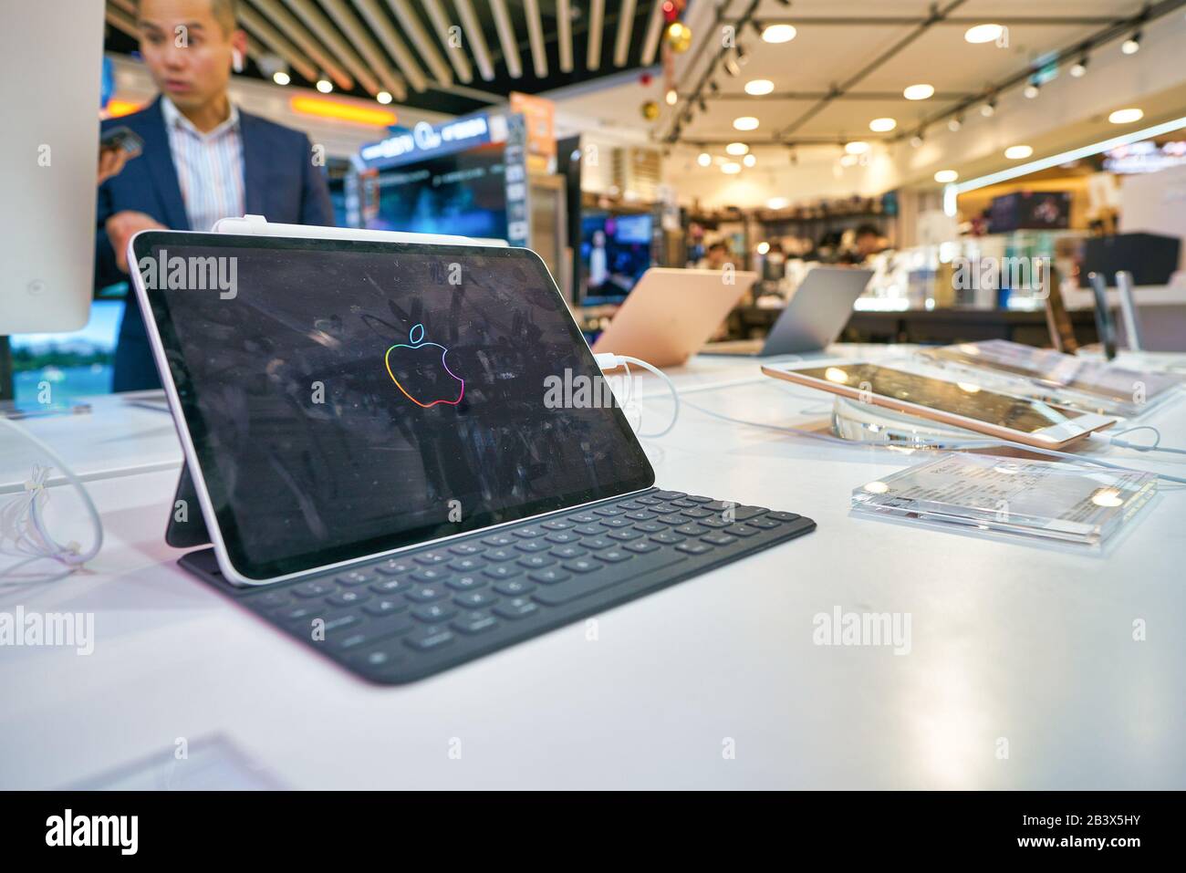 HONG KONG, CHINA - CIRCA JANUARY, 2019: iPad Pro on display at Fortress ...