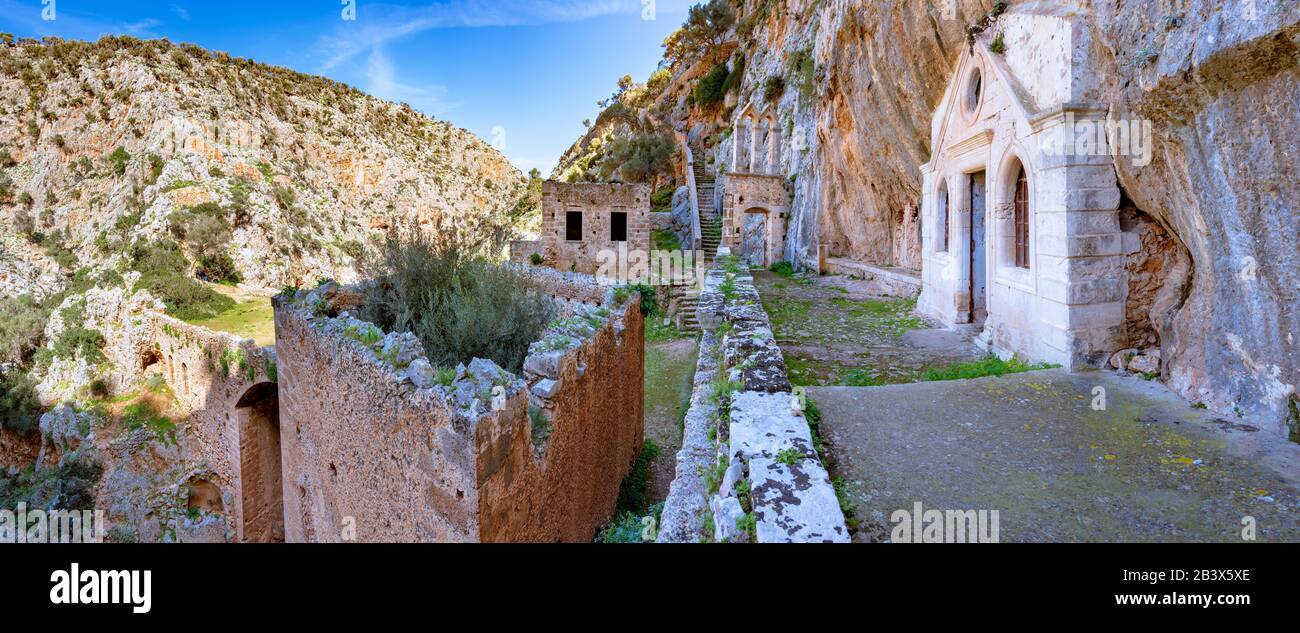 The Katholiko Monastery (church of St John the Hermit), near Gouverneto ...