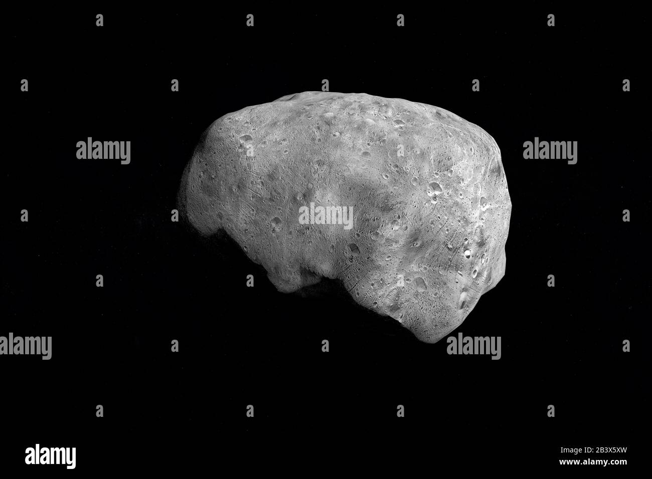 Epimetheus orbiting in the outer space. 3d render Stock Photo - Alamy