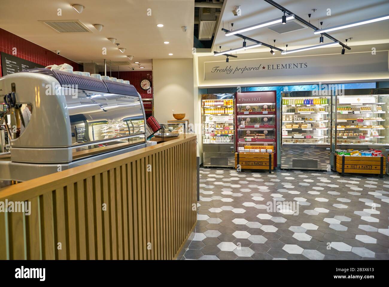 HONG KONG, CHINA - CIRCA JANUARY, 2019: interior shot of Pret a Manger ...