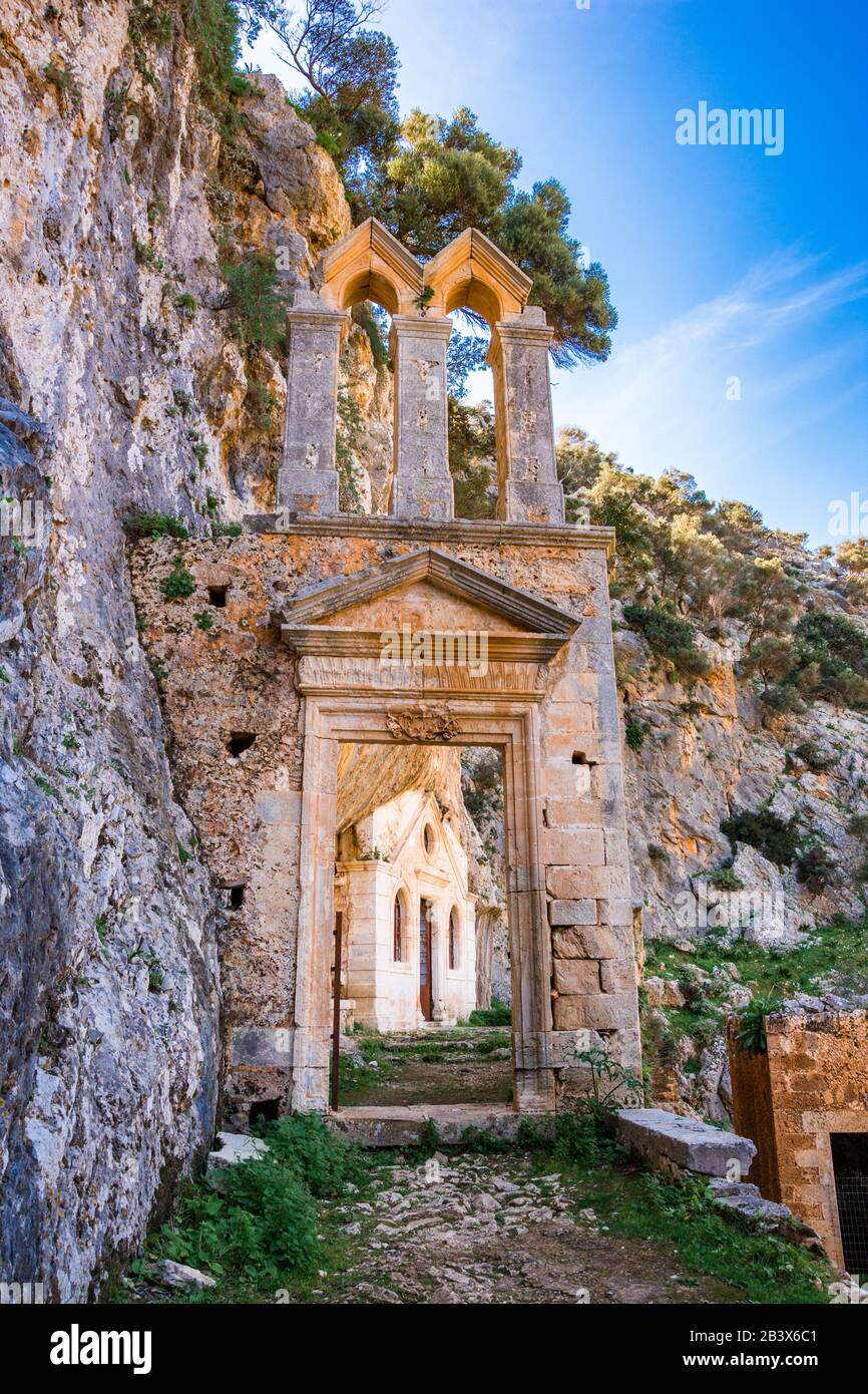 The Katholiko Monastery (church of St John the Hermit), near Gouverneto ...