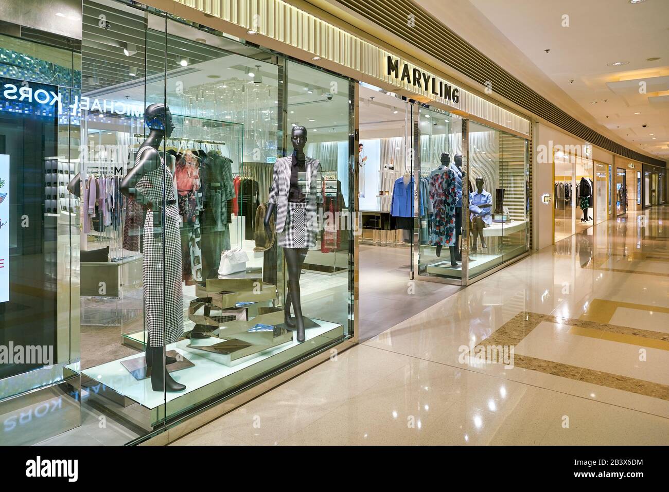 HONG KONG, CHINA - CIRCA JANUARY, 2019: entrance to Maryling store in ...