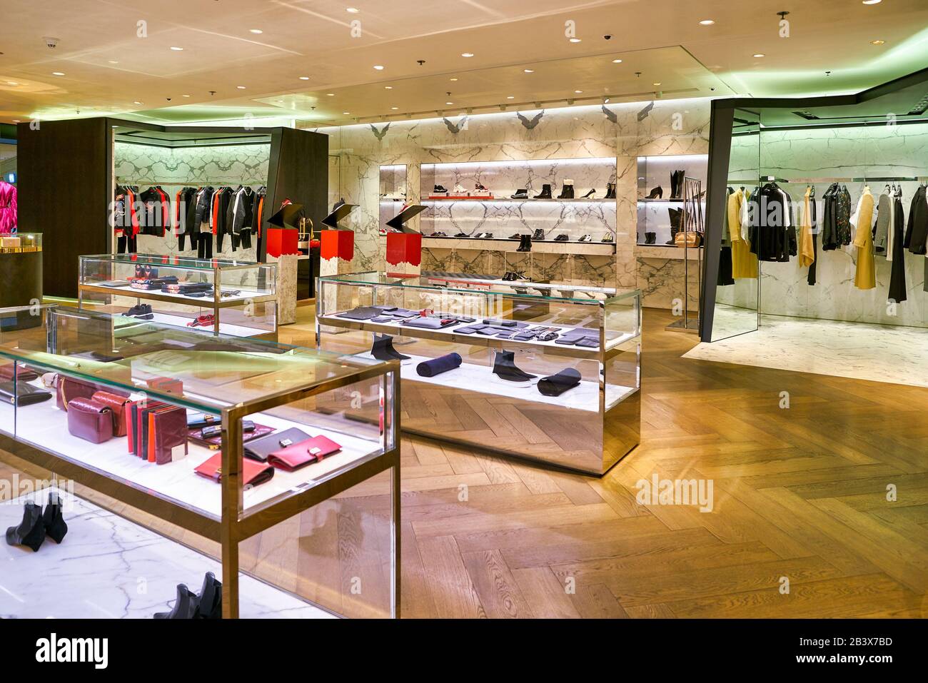 HONG KONG, CHINA - CIRCA JANUARY, 2019: interior shot of Givenchy store in Elements shopping ...