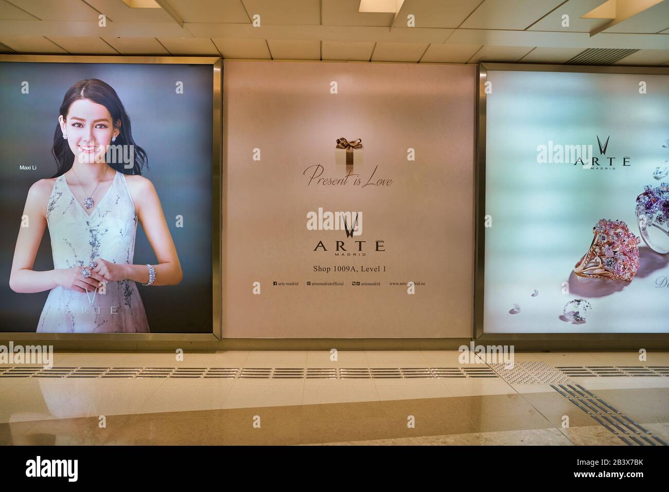HONG KONG, CHINA - CIRCA JANUARY, 2019: advertisement poster seen in ...