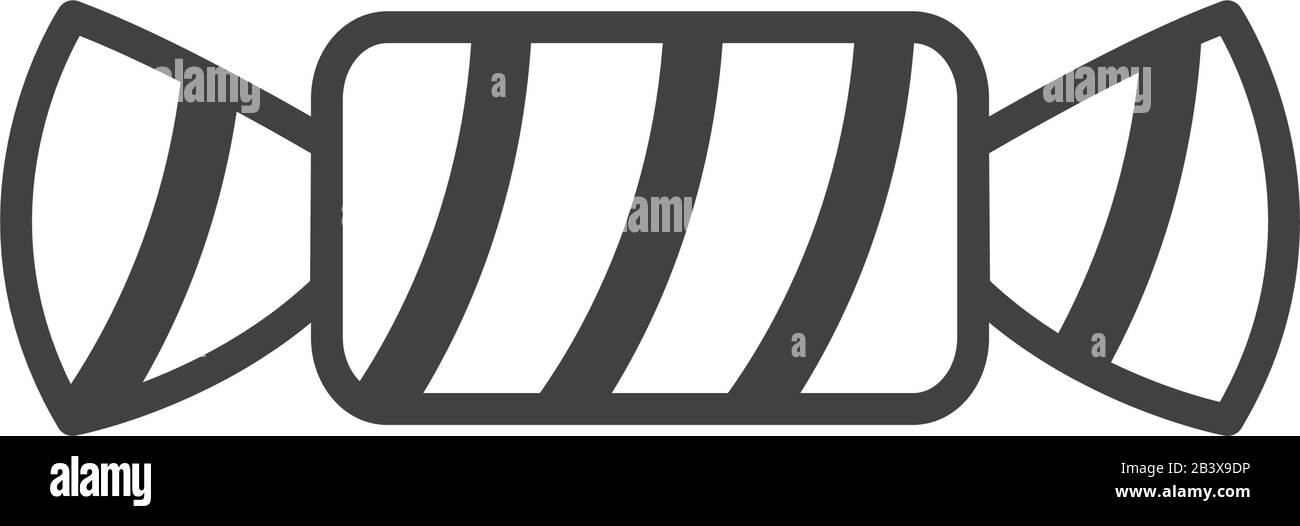 Sweet candy line style icon design, Sugar caramel bonbon food dessert ...