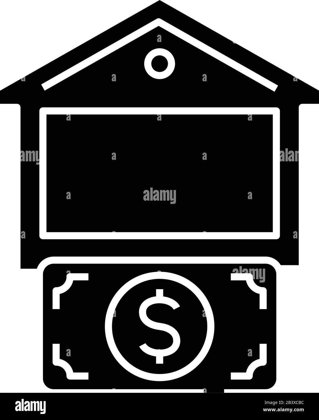 Safe black icon, concept illustration, vector flat symbol, glyph sign ...