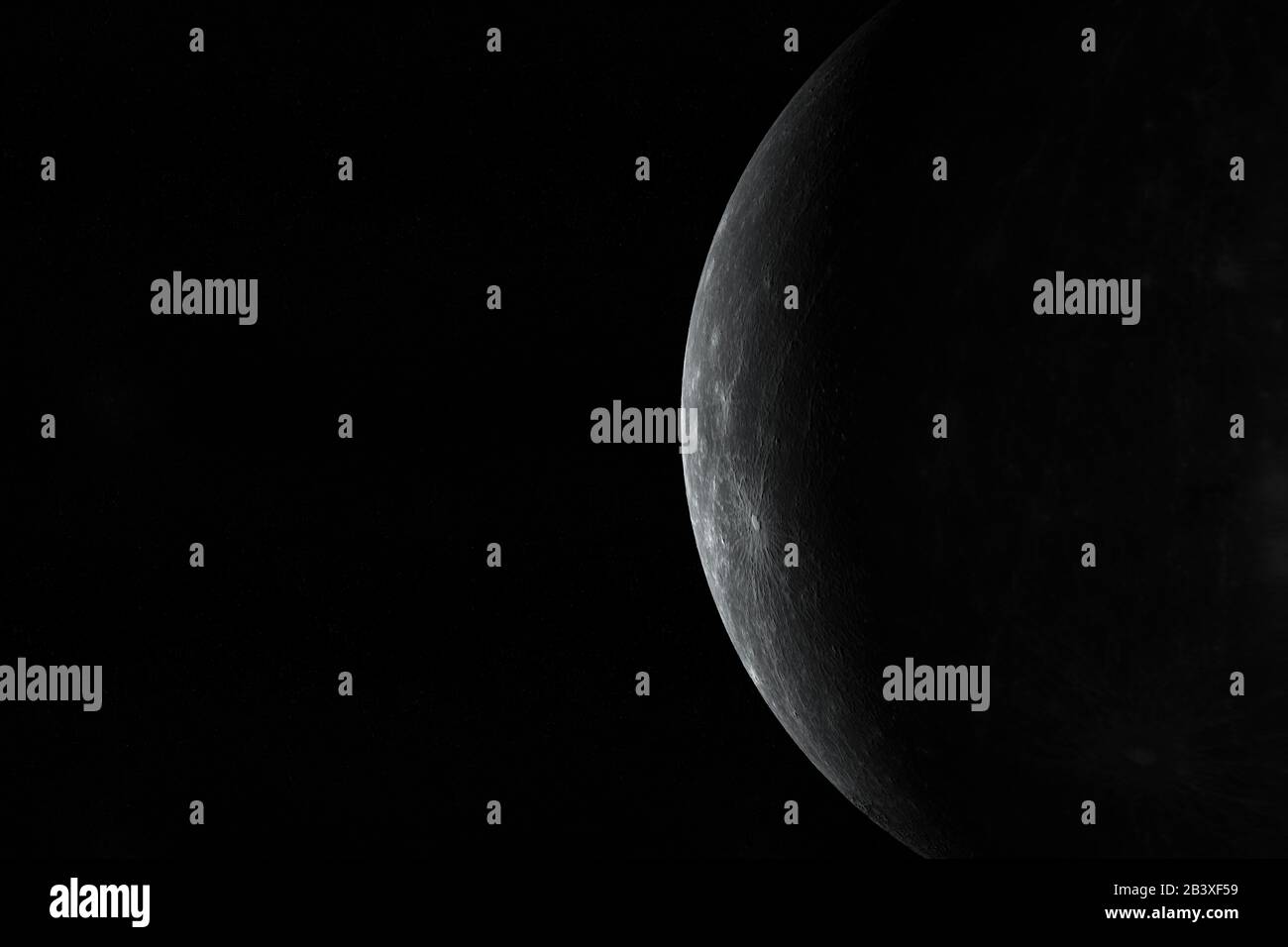 Mercury planet in the outer space. 3d render Stock Photo - Alamy