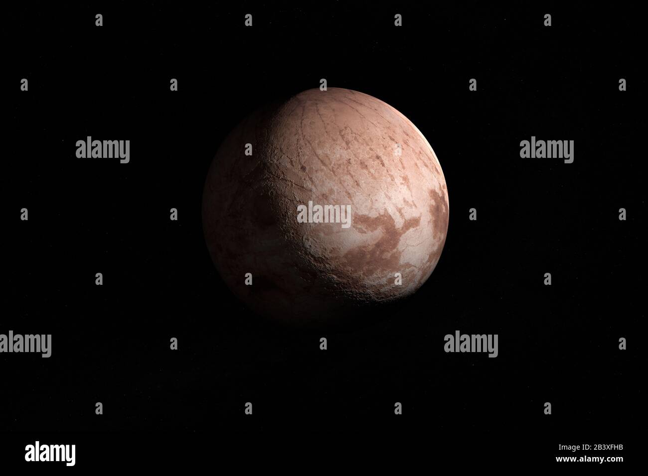 Minor planet Sedna rotating. 3d render Stock Photo - Alamy