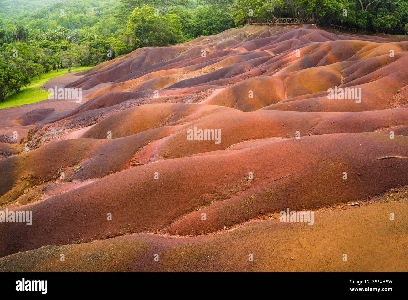 Seven Coloured Earth In Chamarel, Mauritius Island, Africa Stock Photo ...