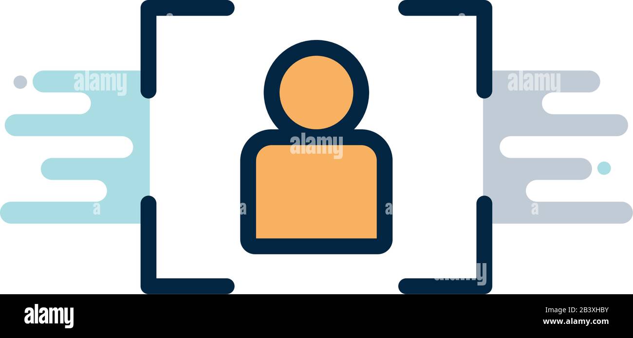 focus square line fill block style icon design, photography technology ...