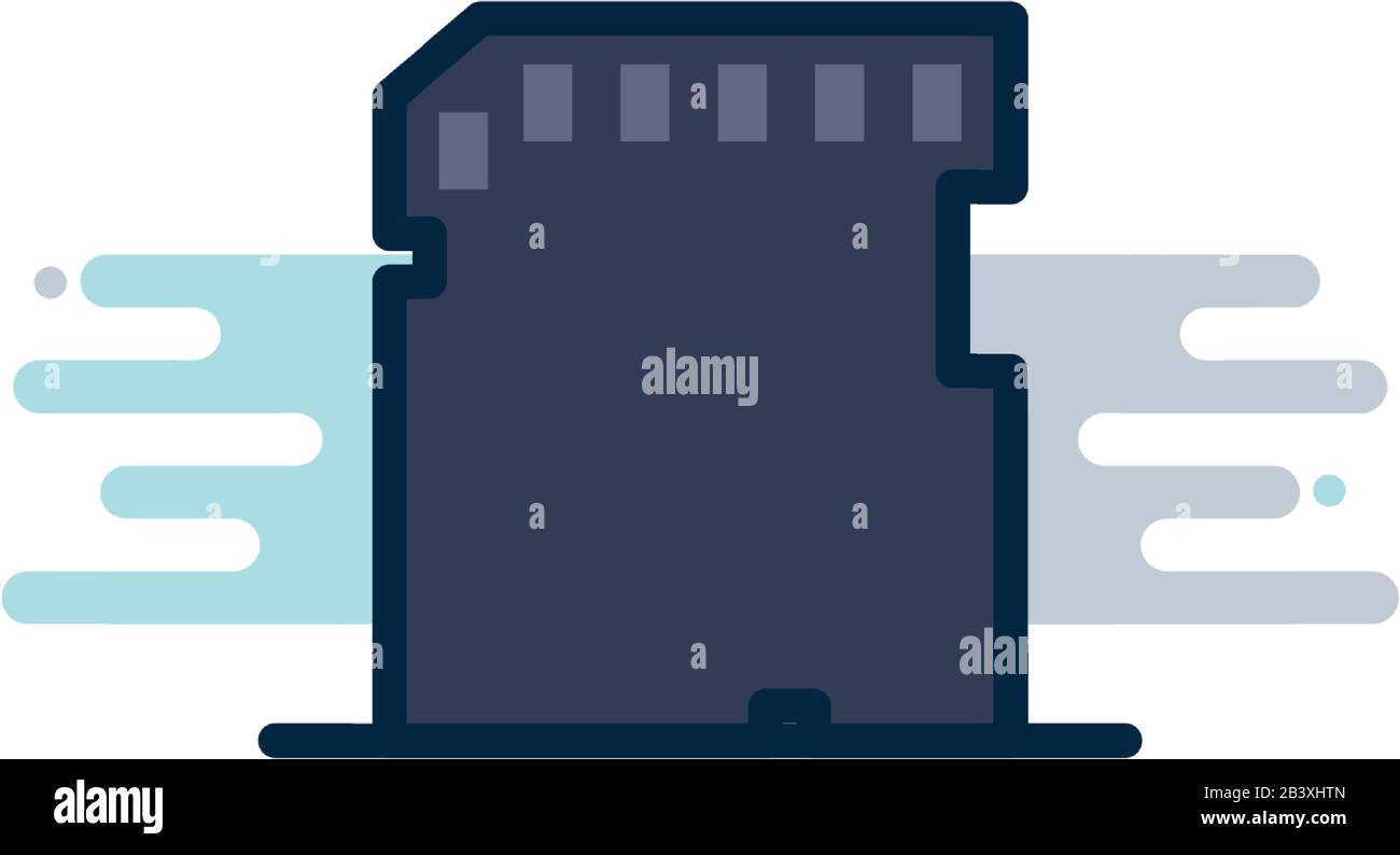 memory line fill block style icon design, Technology equipment hardware ...