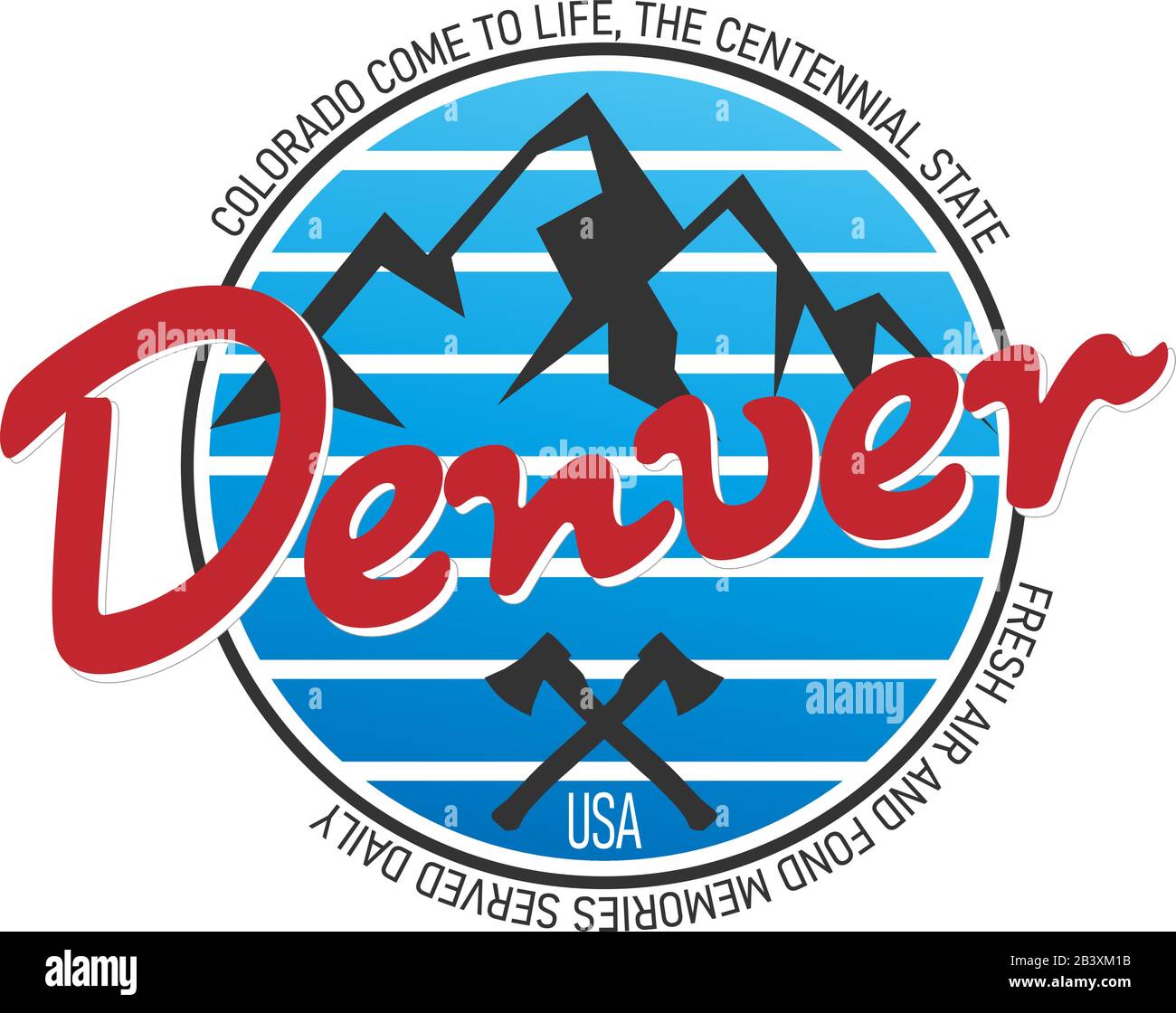 Denver Colorado logo. Vector and illustration on a white background ...