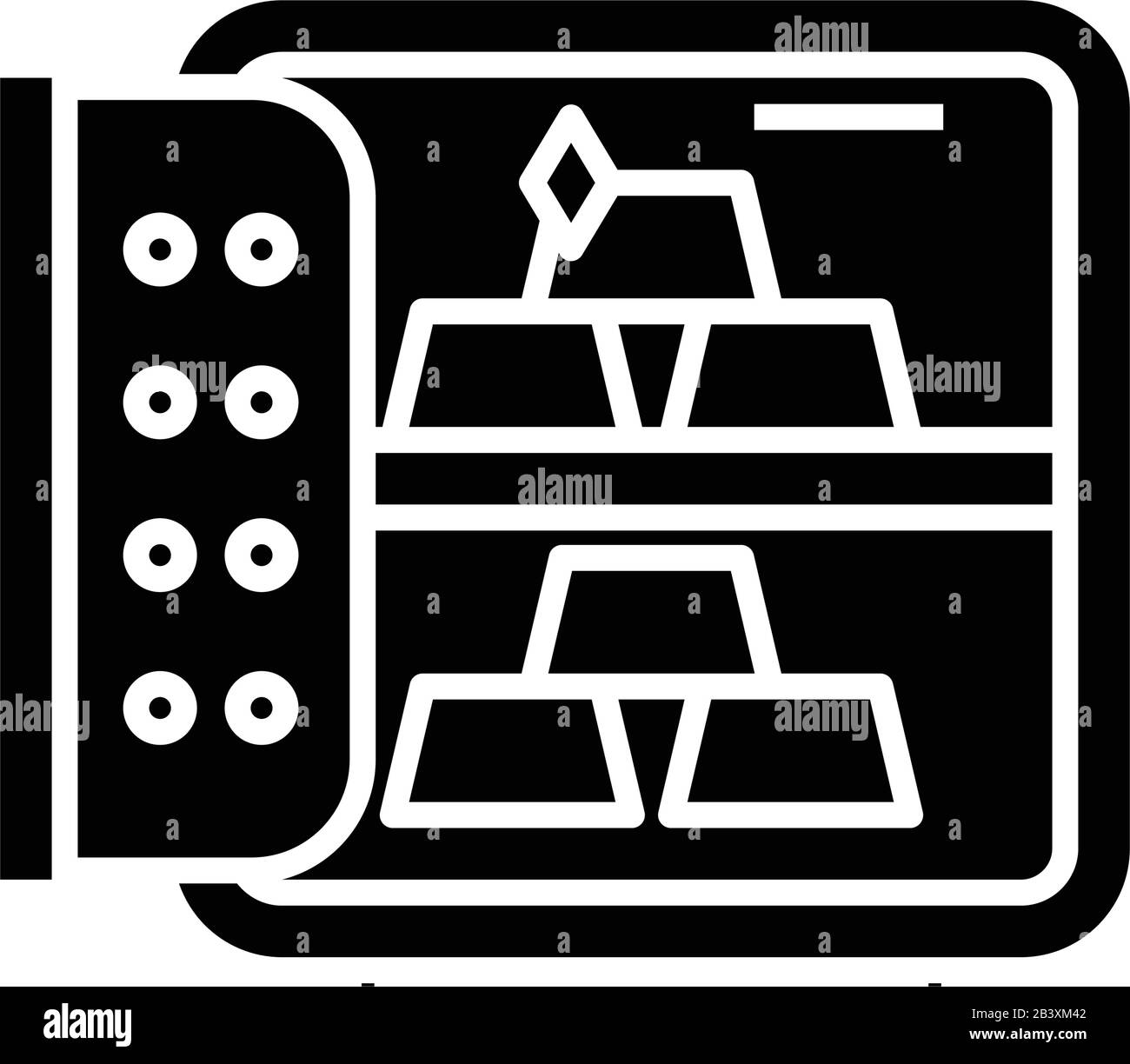 Savings black icon, concept illustration, vector flat symbol, glyph ...