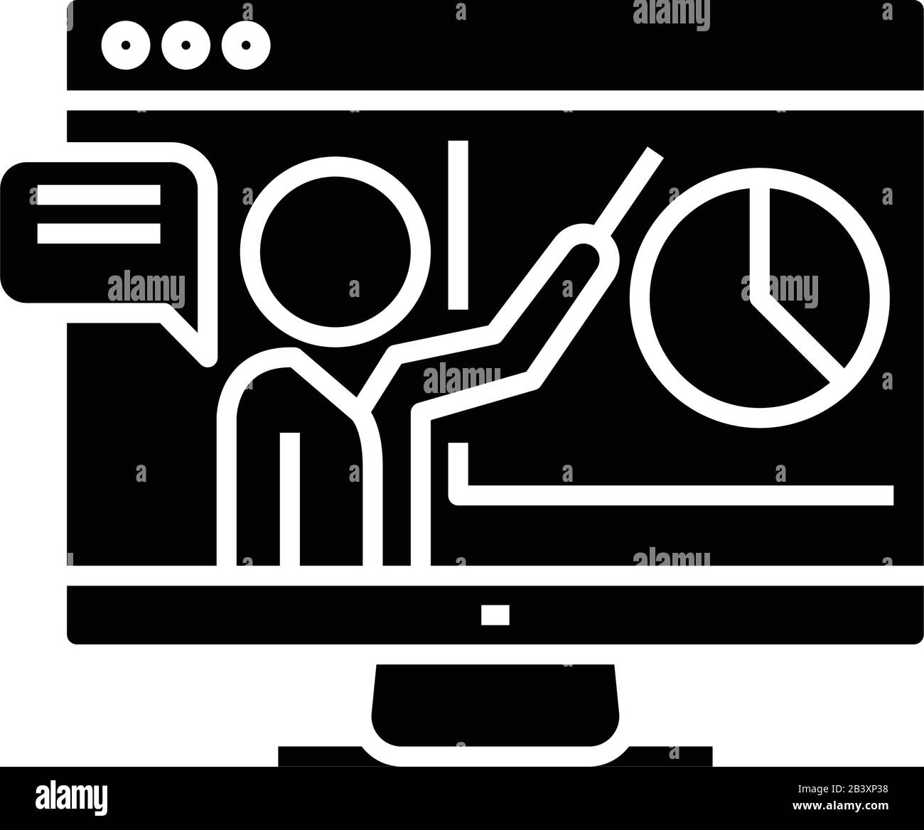 Team coach black icon, concept illustration, vector flat symbol, glyph ...