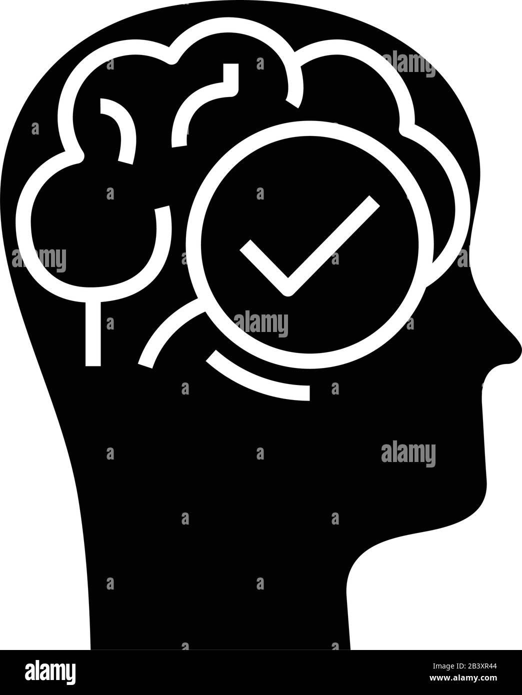 Remarked task black icon, concept illustration, vector flat symbol ...