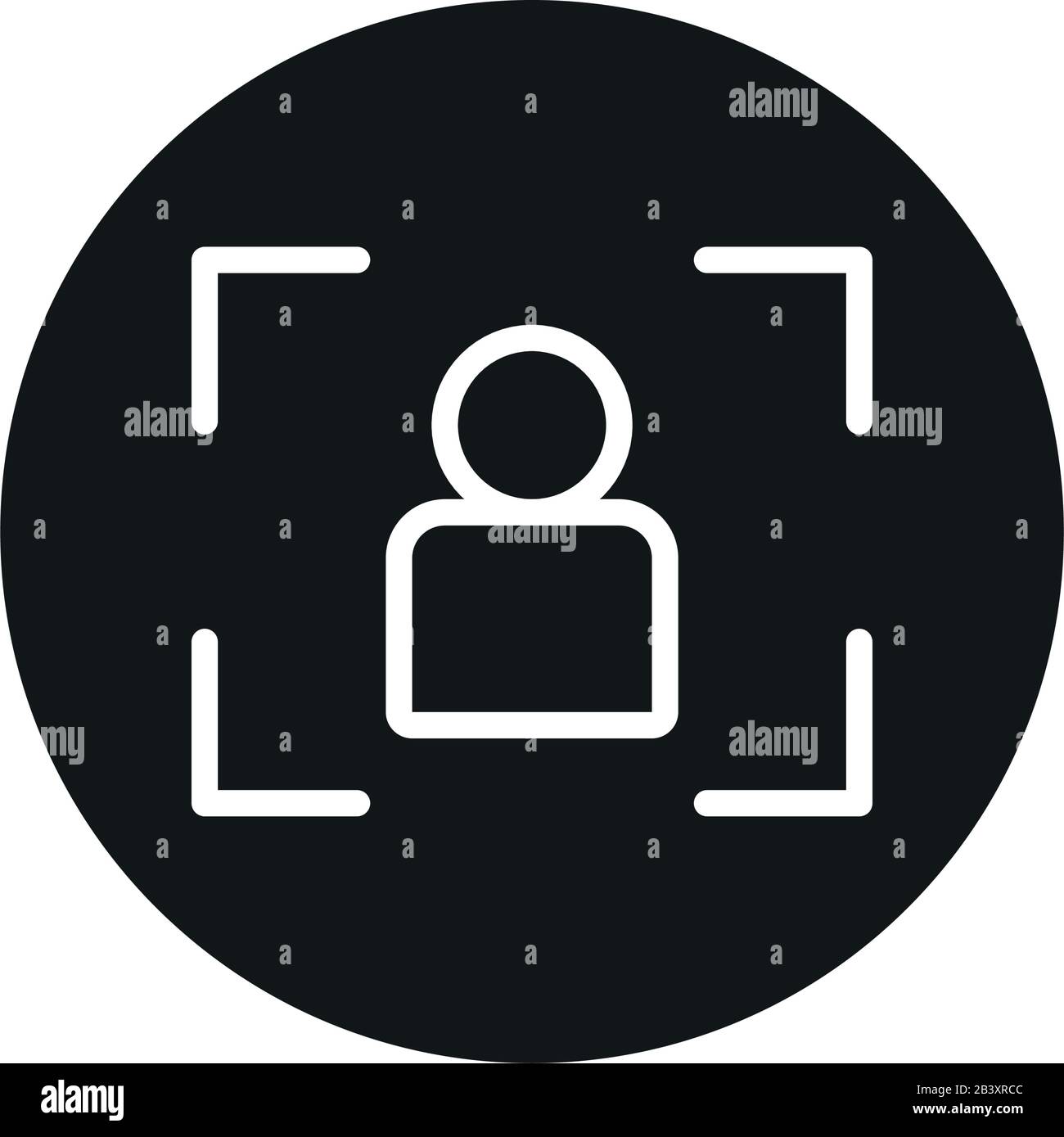 focus square line block style icon design, photography technology ...