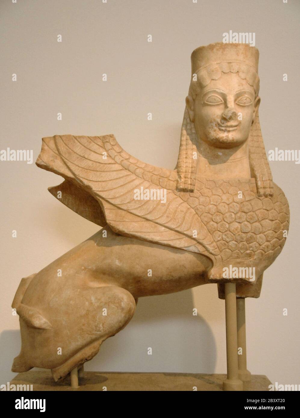 Archaic Greek period. Sphinx that crowned a mortuary stele, ca. 570 BC ...