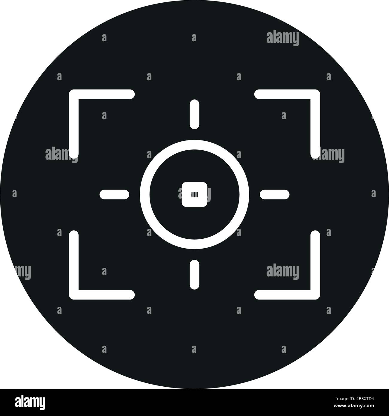 focus square line block style icon design, photography technology ...