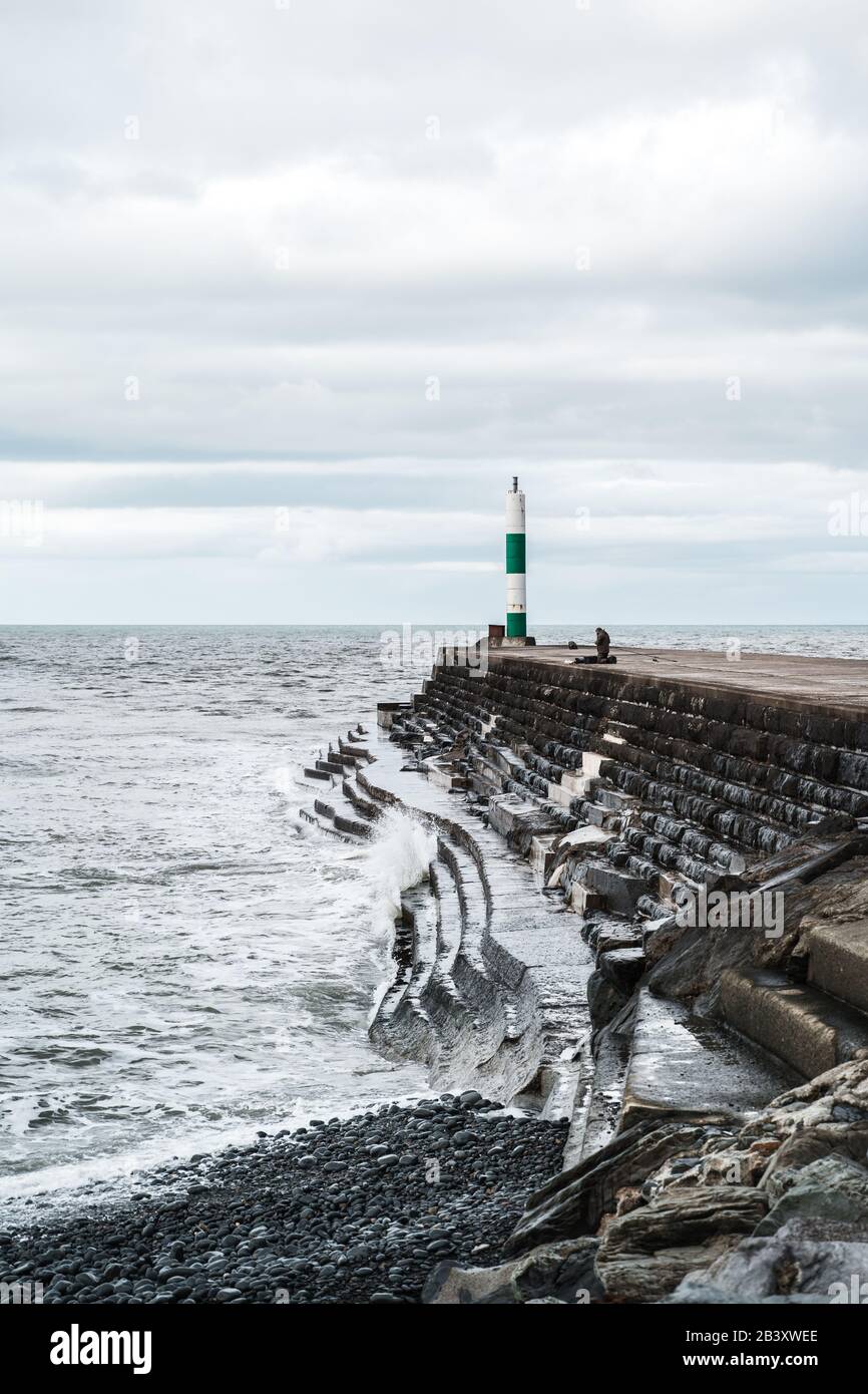 Aberystwyth sea wall hi-res stock photography and images - Alamy