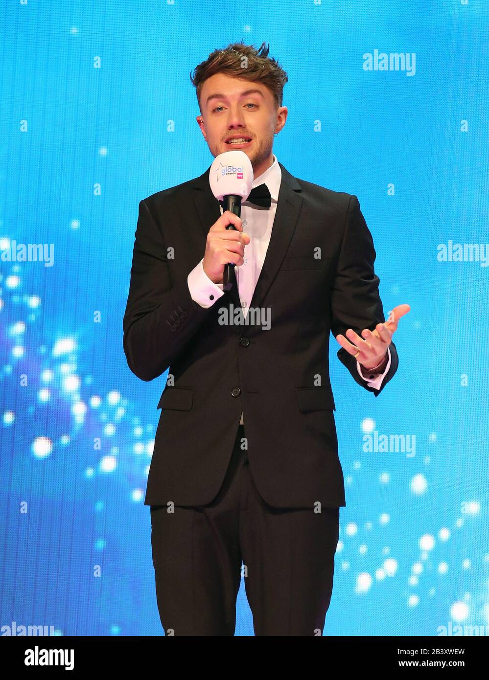 Host Roman Remp on stage at the Global Awards 2020 with Very.co.uk at ...