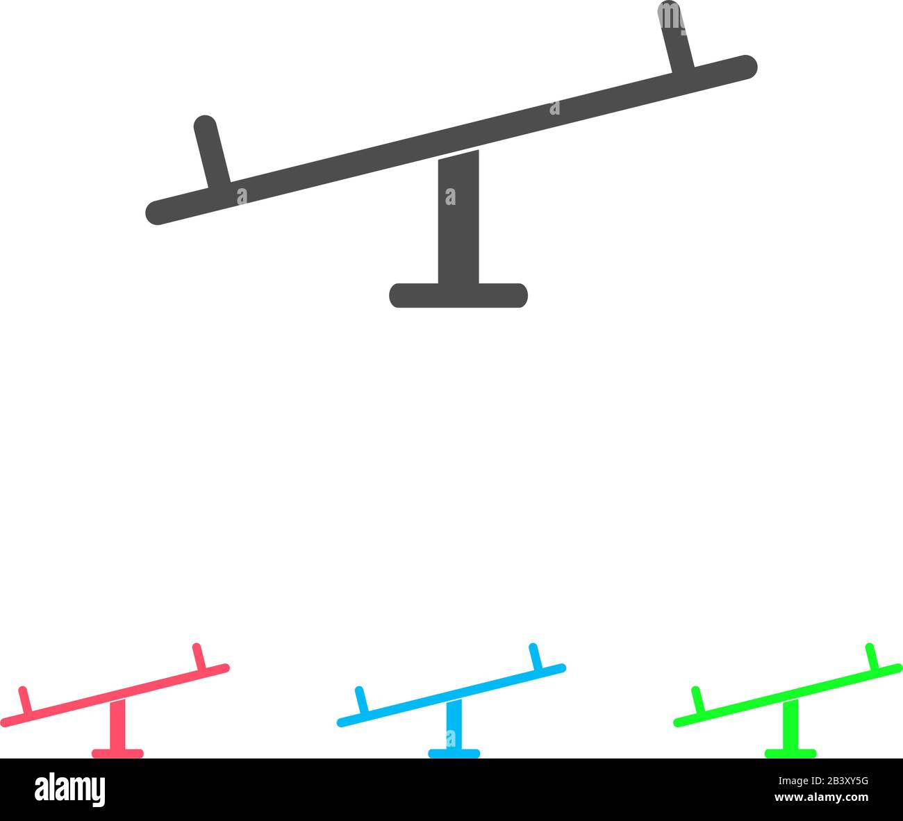 Swing icon flat. Color pictogram on white background. Vector ...