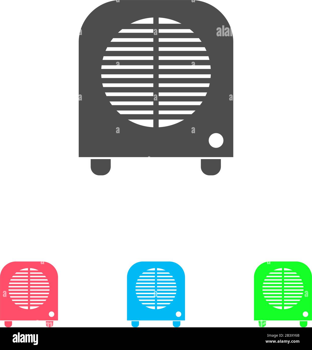 Space heater icon flat. Color pictogram on white background. Vector ...