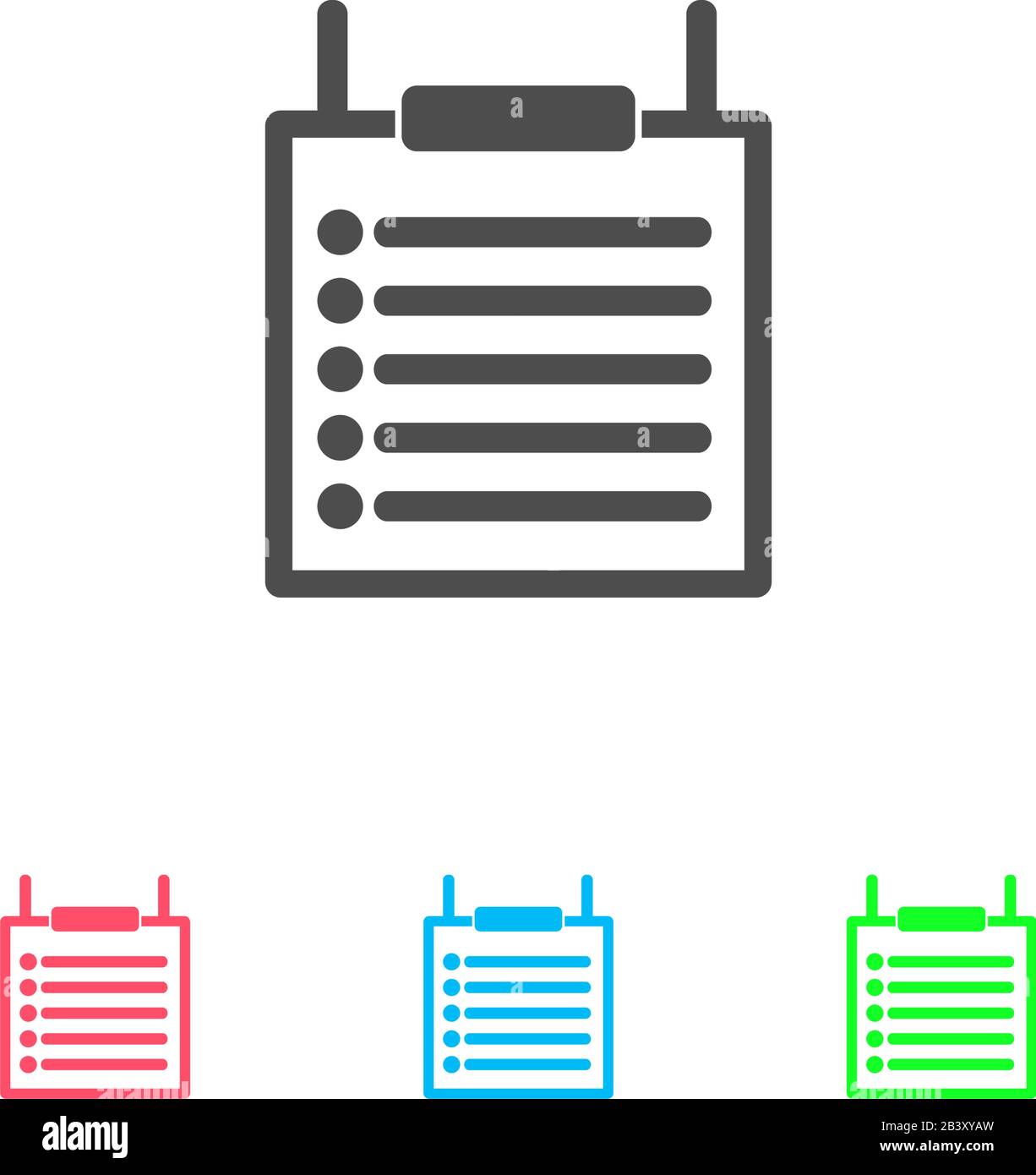 Checklist icon flat. Color pictogram on white background. Vector ...