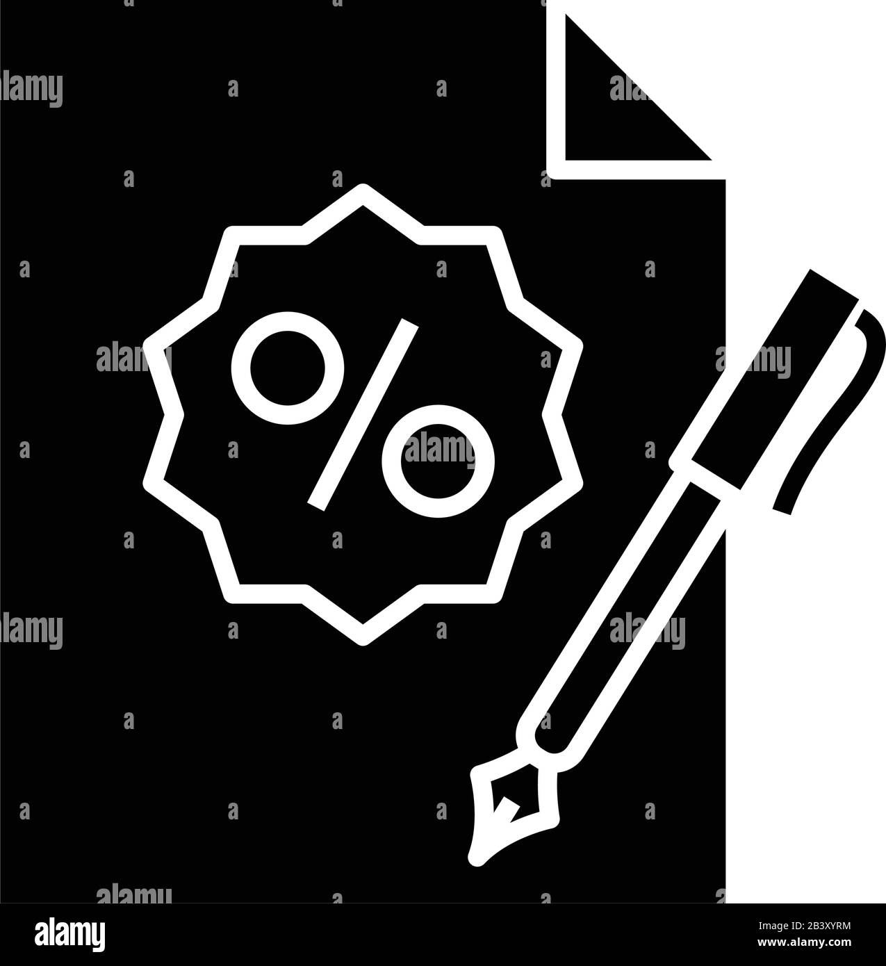 Sales report black icon, concept illustration, vector flat symbol ...