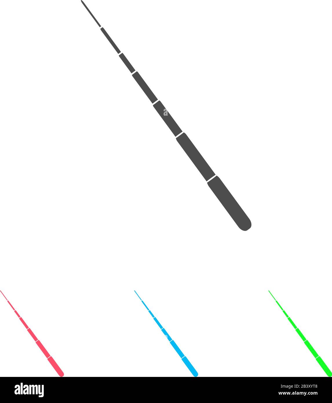 Telescopic Baton icon flat. Color pictogram on white background. Vector ...