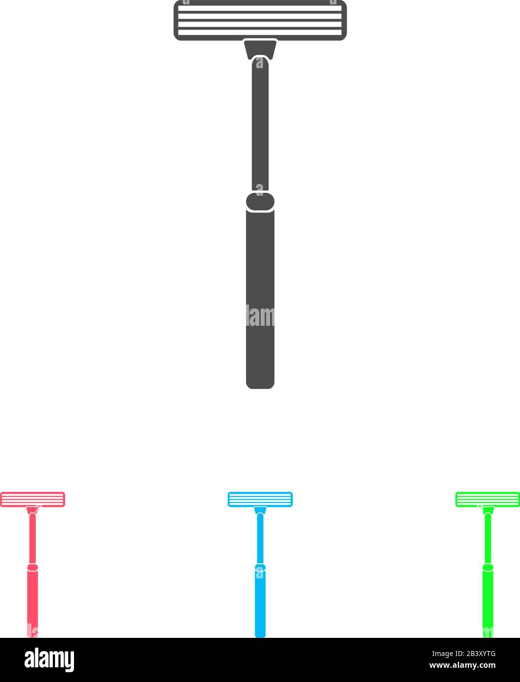 Shaving razor icon flat. Color pictogram on white background. Vector ...