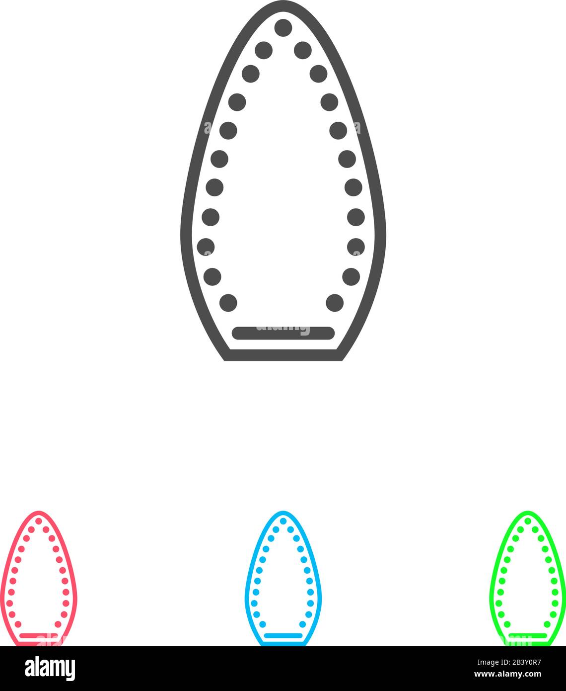 Iron icon flat. Color pictogram on white background. Vector ...